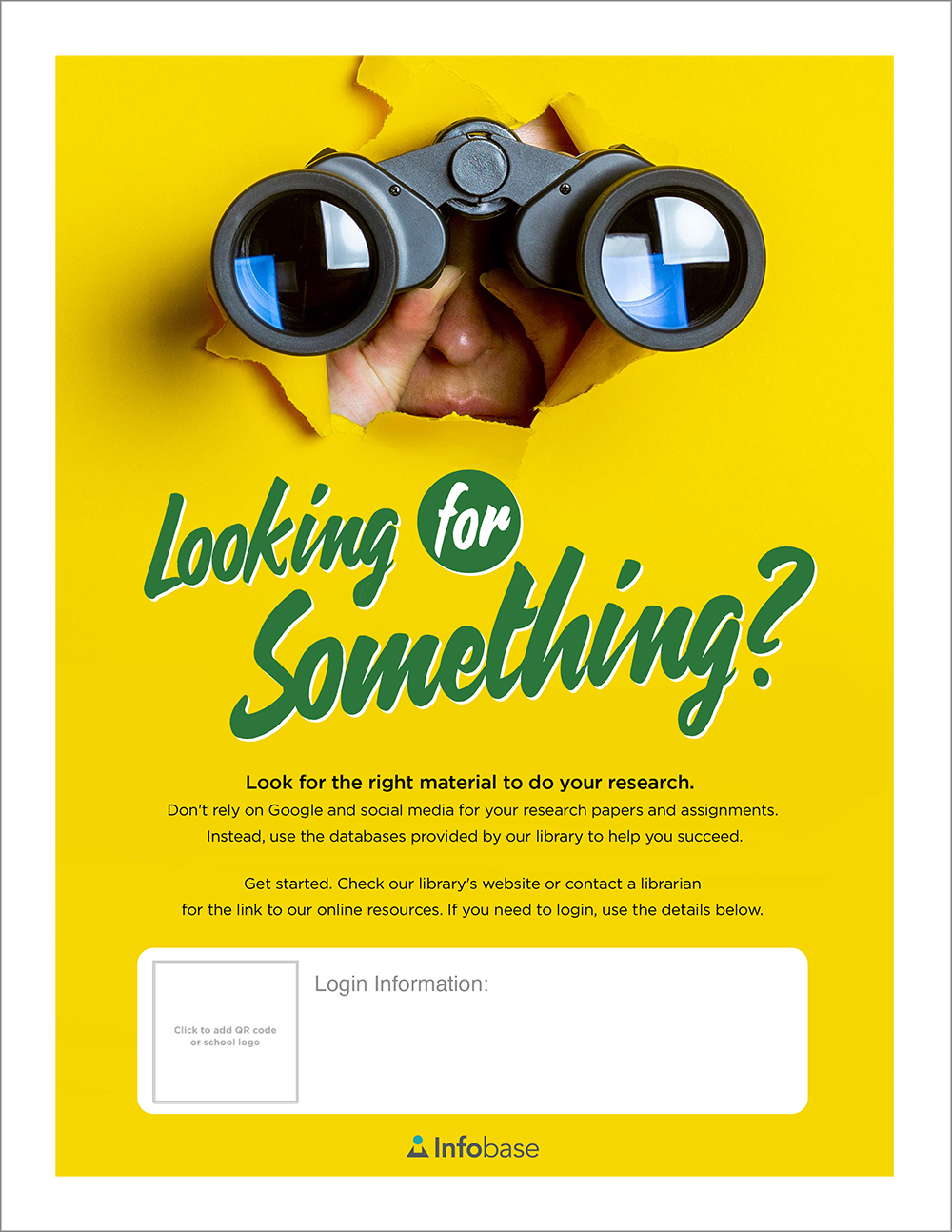 Looking for Something Poster - 8.5 x 11 – Infobase Database Platform
